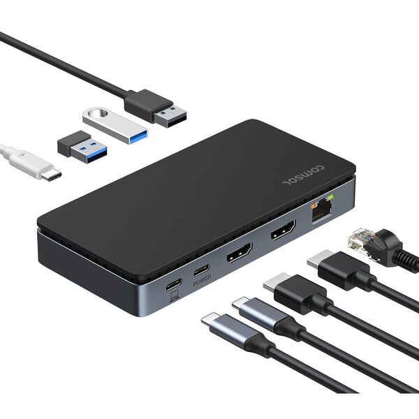 Comsol USB-C to Dual 4K HDMI Mini Dock