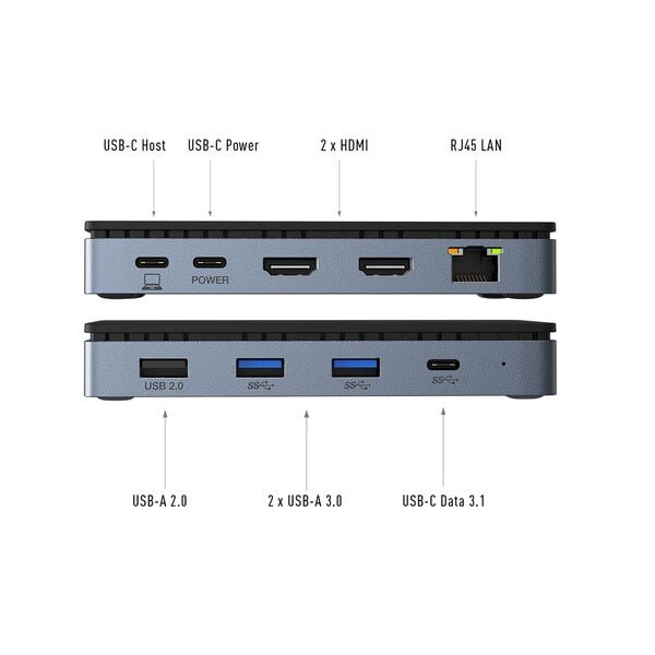 Comsol USB-C to Dual 4K HDMI Mini Dock