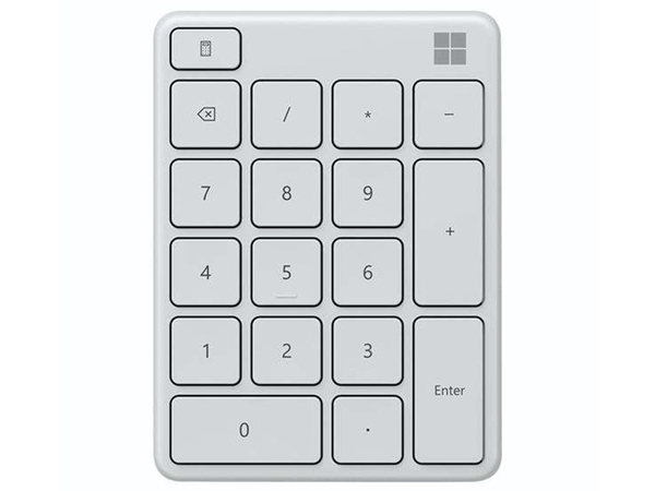 Microsoft Compact Number Pad Glacier Bluetooth Customisable Keys ...