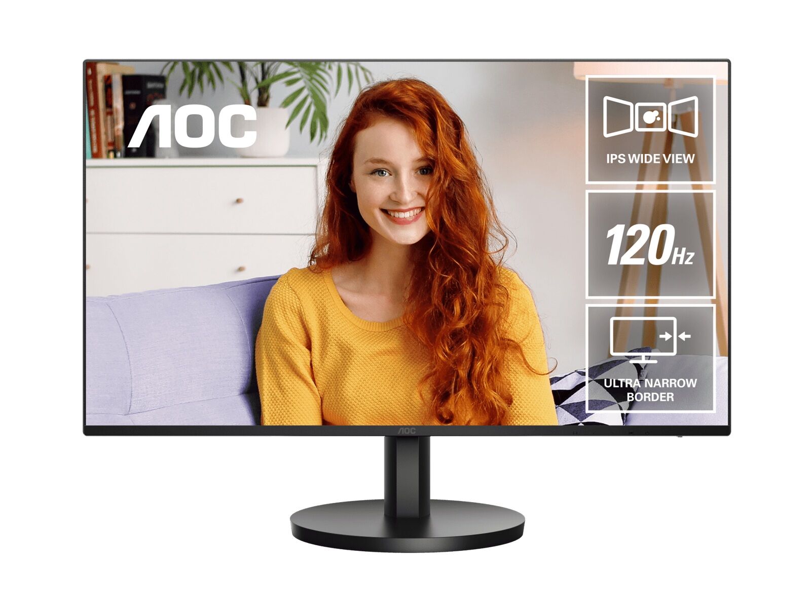 AOC 23.8' IPS 1ms 120hz, Ultra Slim, Speakers, Flicker Free, FHD 1920× ...