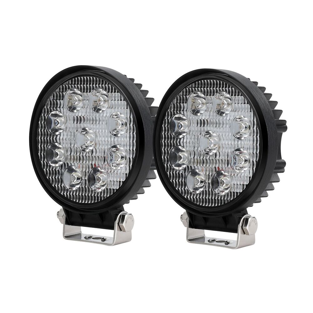 Giantz Pair LED Driving Lights 4.5 Inch Flood Spot Lights Car Truck SUV ...
