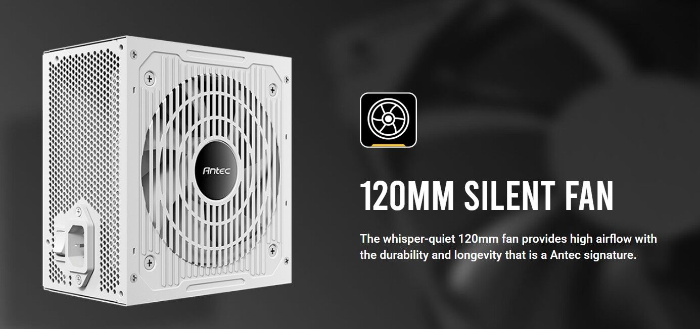 Antec CSK750DC White 80+ Bronze 4x PCIE 5.1, Continuous Power, DC to DC ...