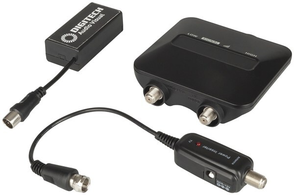 UHF/VHF Masthead Amp with Signal Meter 4G LTE interface filter Coax line