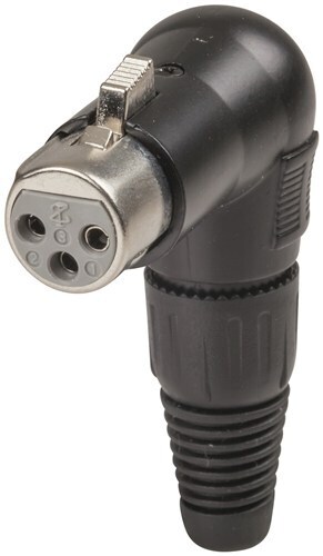 3 Pin Right Angle Cannon Type Connector