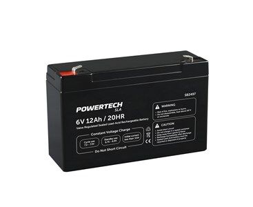 Powertech 6V 12Ah SLA Block Type Battery Charge current 1.2A for 10- 14 ...