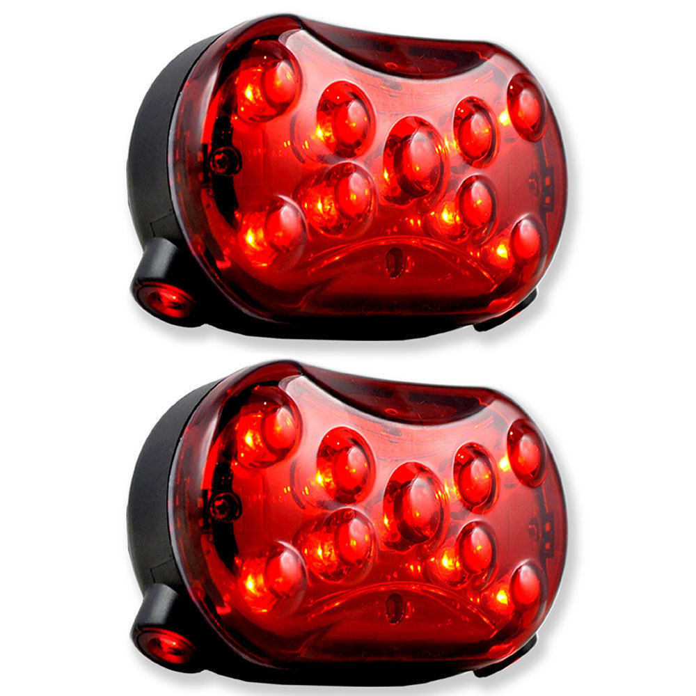 Sansai 9 LED Multi-Purpose Tail Light 2 Laser Beam 2PK Night Safety