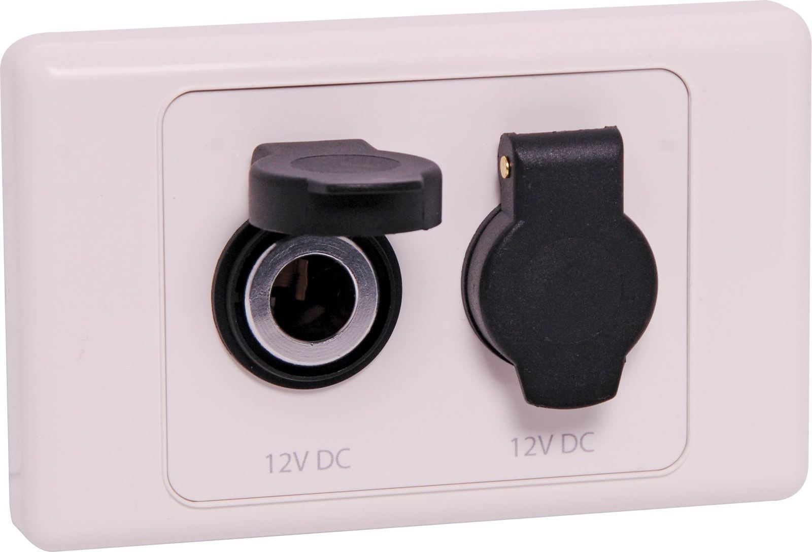Dynalink Caravan Dual Merit Socket 12V DC Wallplate