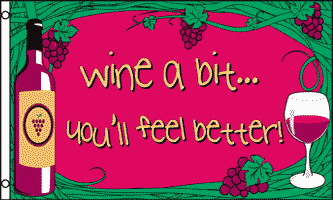 Wine A Bit Flag 3x5ft