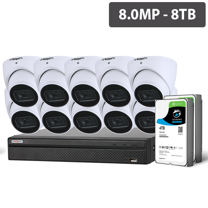 Compact Series 10 Camera 8.0MP IP Surveillance Kit (Fixed, 8TB ...