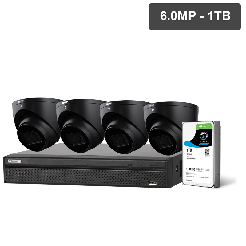 Compact Series 4 Black Camera 6.0MP IP Surveillance Kit (Fixed, 1TB ...