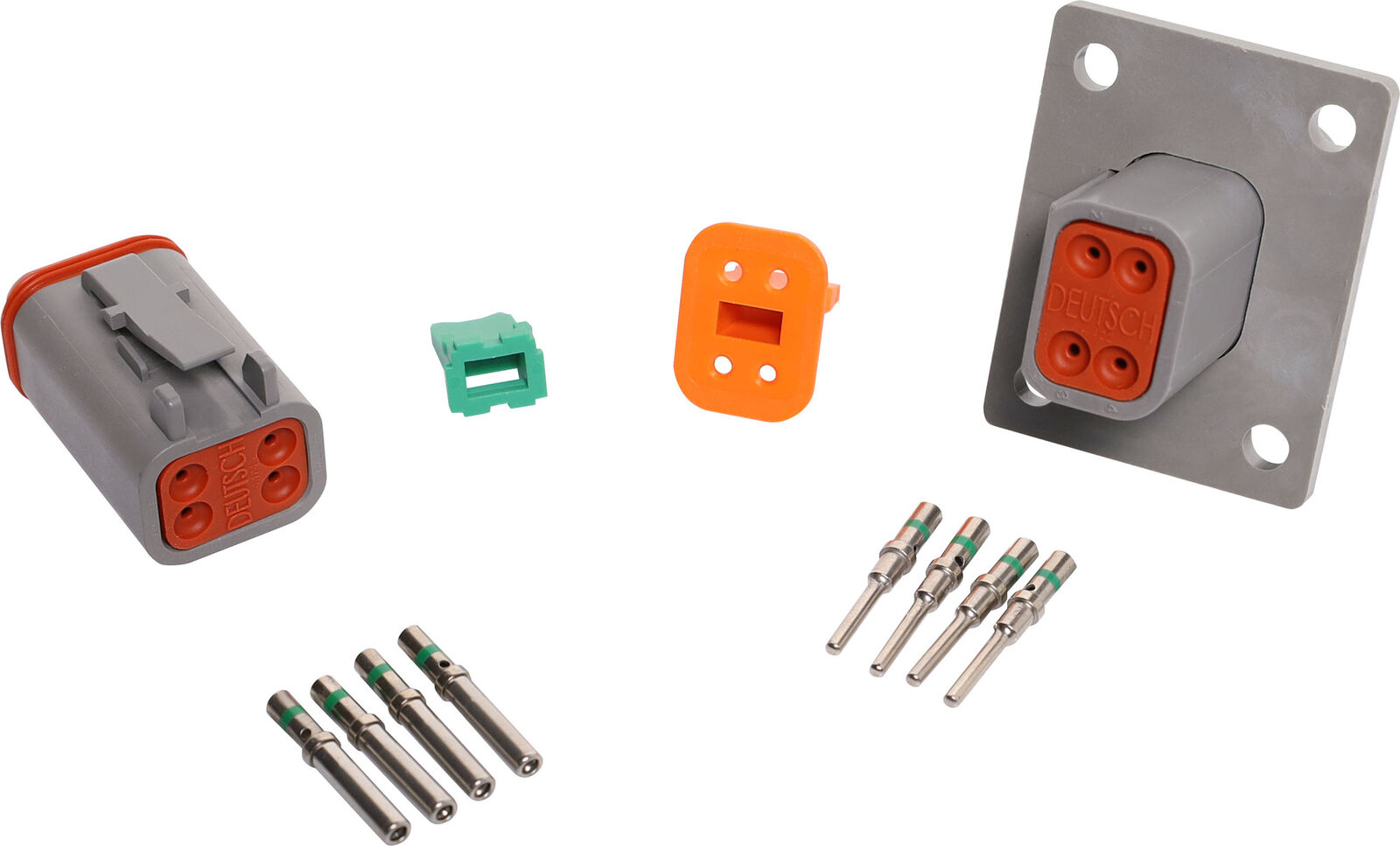 DEUTSCH DT4-1-L012 4-Pin 13A IP68 Weatherproof Flange Mount Connector ...