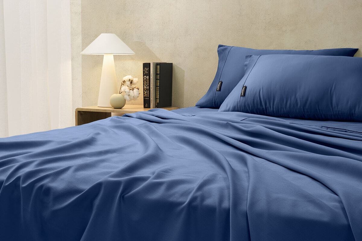 Sheraton Luxury 1000TC Cotton Rich Bed Sheet Set (Nightfall, Queen)