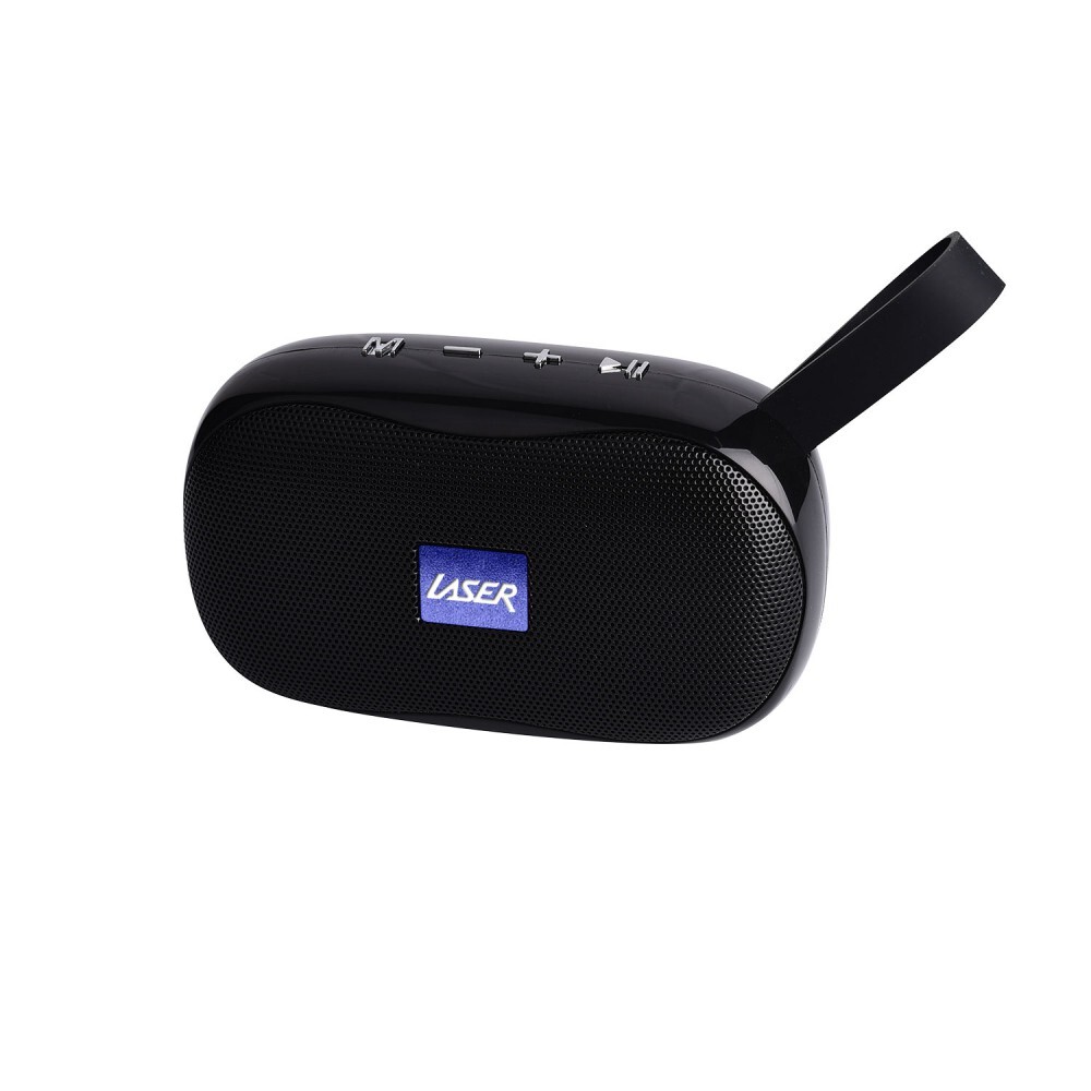 Laser Portable Pocket Bluetooth Wireless Speaker TWS FM USB Black - LASER