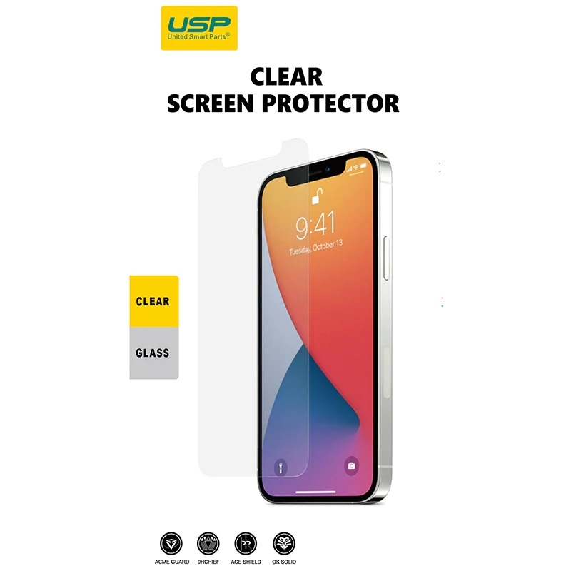 USP Apple iPhone 12 Pro Max Tempered Glass Screen Protector Clear - 9H ...