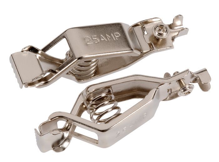 PROJECTA Battery Test Clips Nickel Plated 25A 2 Pk