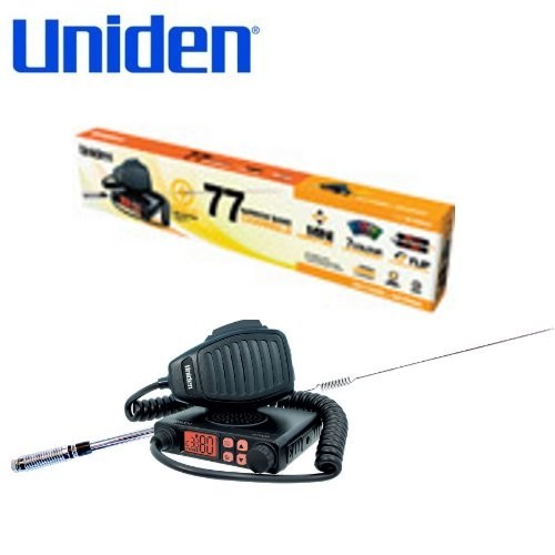 UNIDEN Mini Compact Size UHF CB Mobile 77 Channels PLUS Antenna
