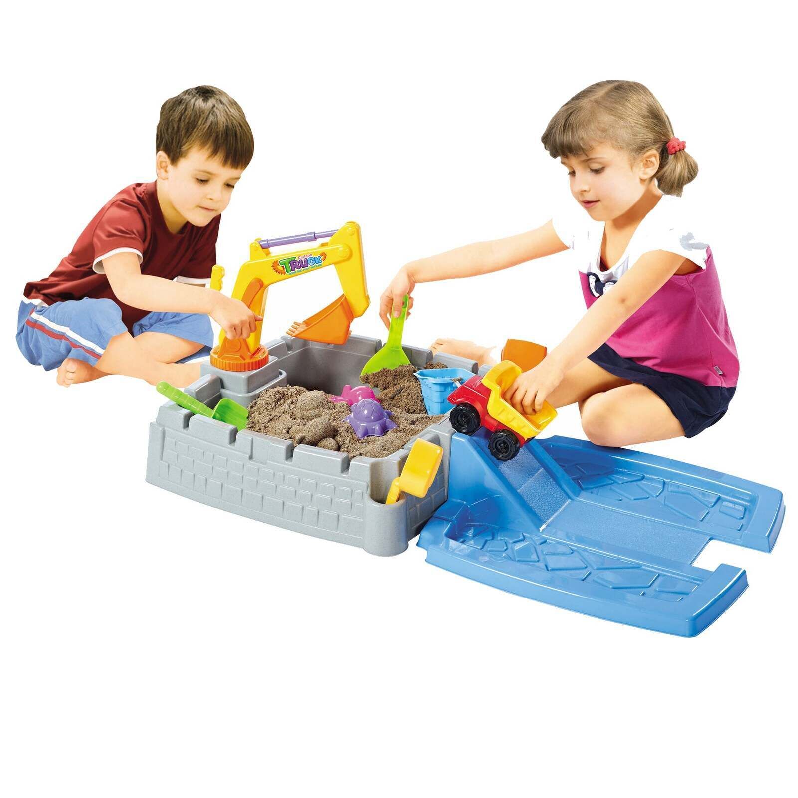 Children's Sand Pit & Box Game With 11 Fun, Playtime Accessories - GEM Toys