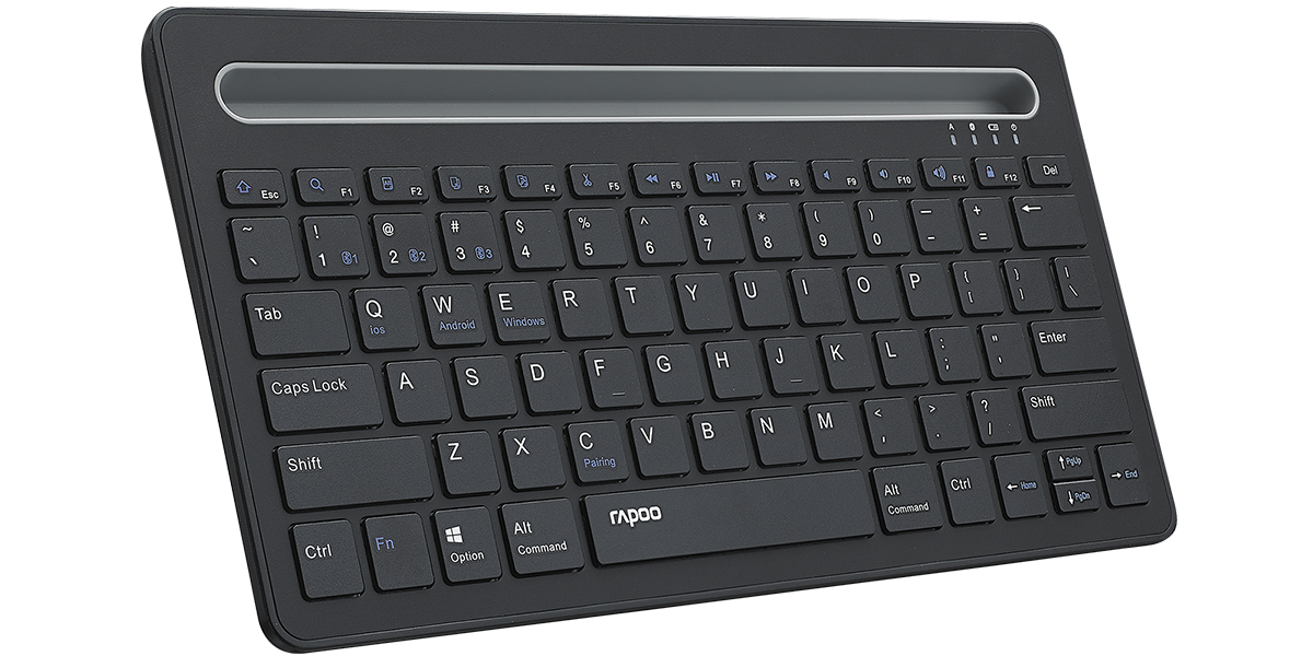 RAPOO XK100 Multi Device Bluetooth Wireless Keyboard with Ipad Tablet ...