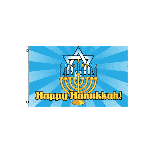 Happy Hanukkah Flag 3x5ft